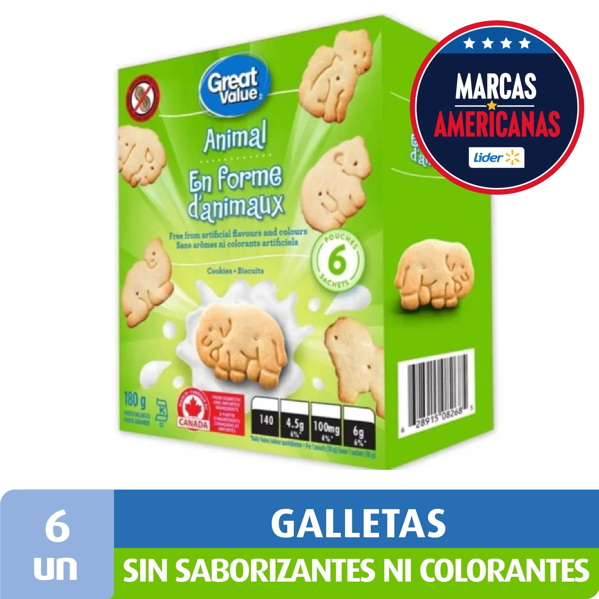 Galleta Mini Animalitos, 180 g | Lider