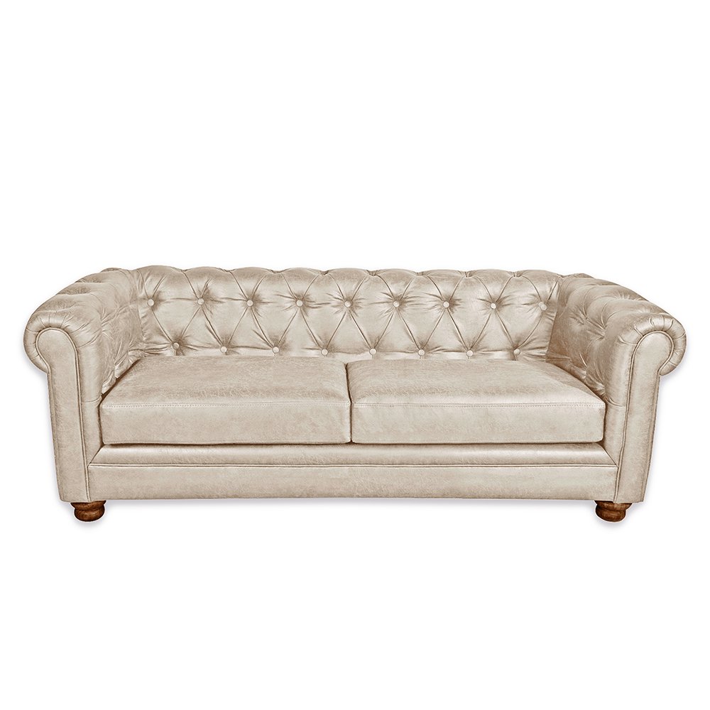 Sofa Florencia 3C Cuero Colorado Beige | Lider