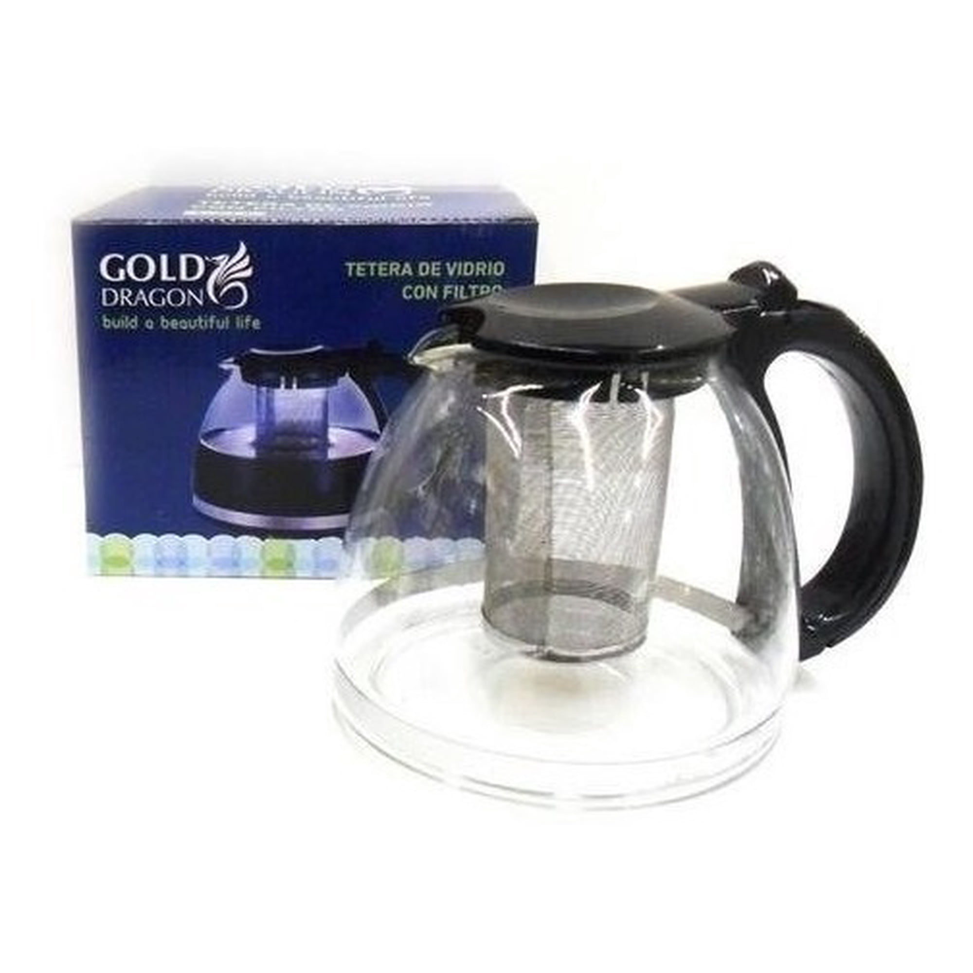 Tetera Vidrio Cocina 700 Ml Con Filtro Metálico Para Te | Lider
