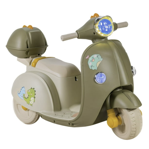 Moto Vespa Eléctrica Infantil Dinoride Con Maletin Beige | Lider