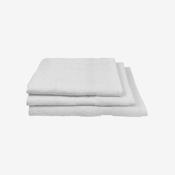 Toalla de mano - 100% Algodon 550grs 45x90cm Ultra absorbente Blanca ...