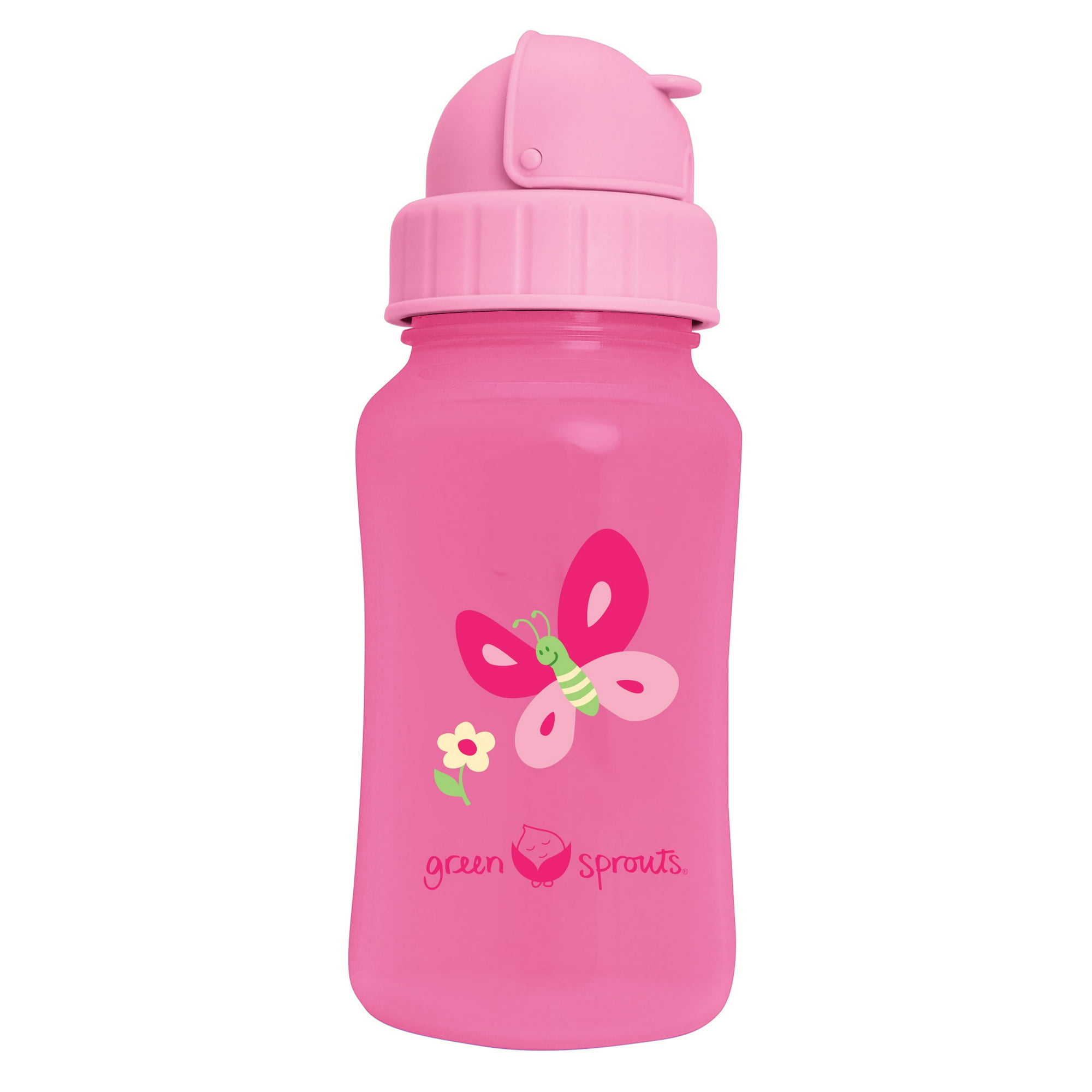 Botella infantil con bombilla antiderrame rosado | Lider