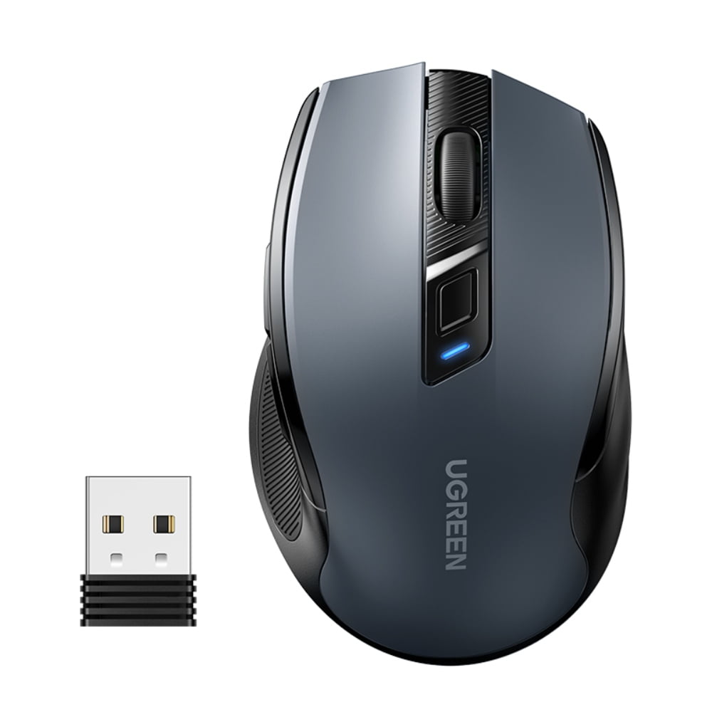 Mouse Inalambrico 2.4ghz+Bluetooth Ergonomico Gris Oscuro Ugreen Mu006 ...