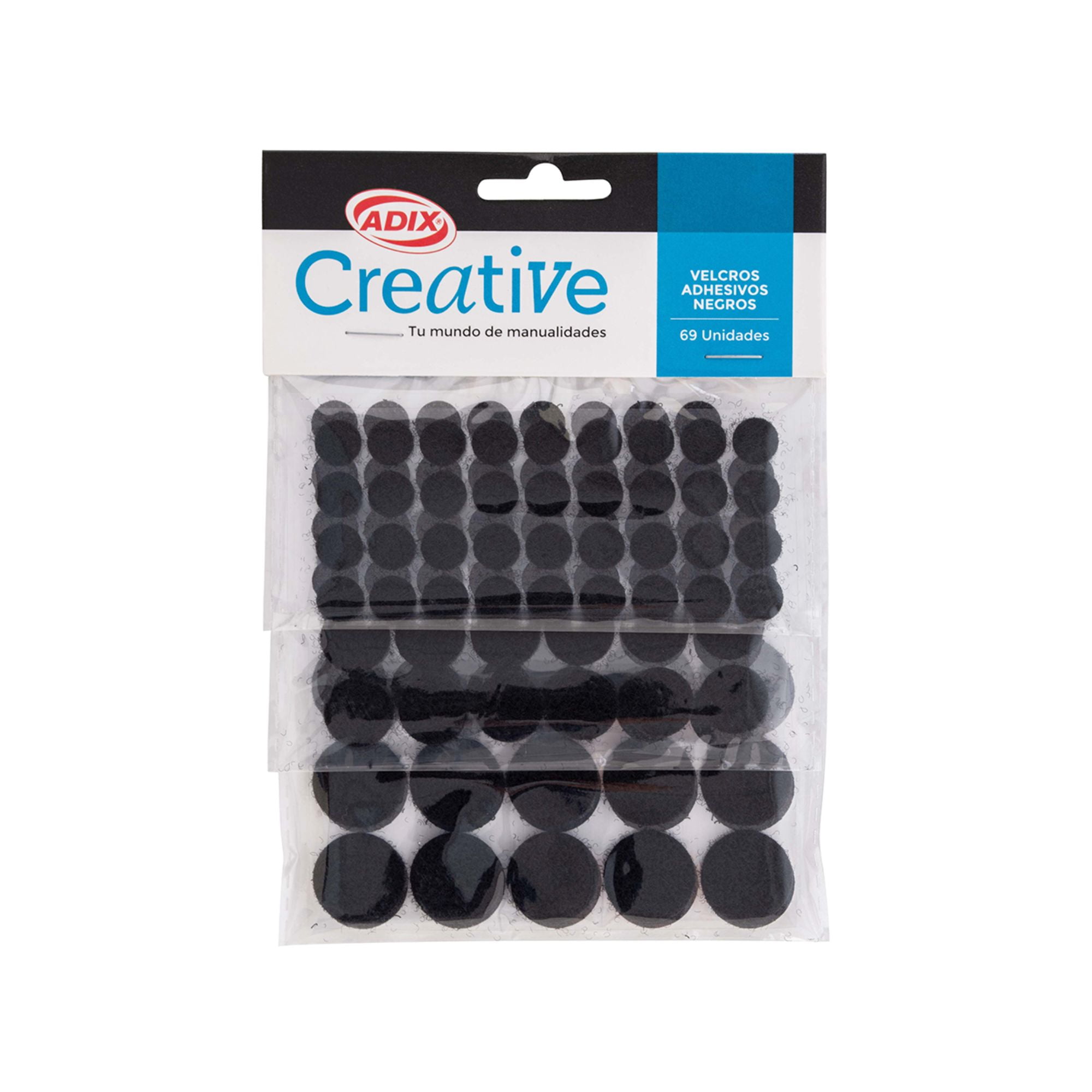 Velcro Circular Adhesivo Negro 69 Unid. Creative | Lider