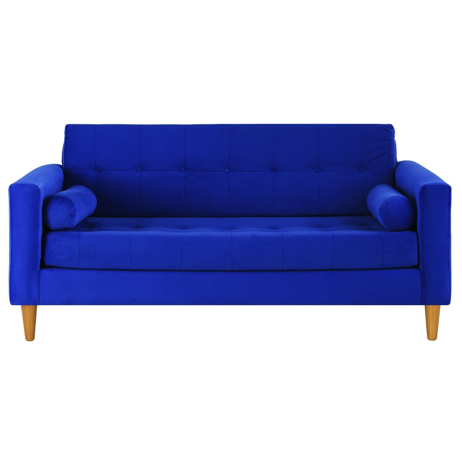 Sofa Retro 3C Felpa 04 Azul Rey | Lider