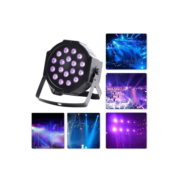 Foco 18 Led Uv Negro Luz Dmx Fiesta Fluor | Lider
