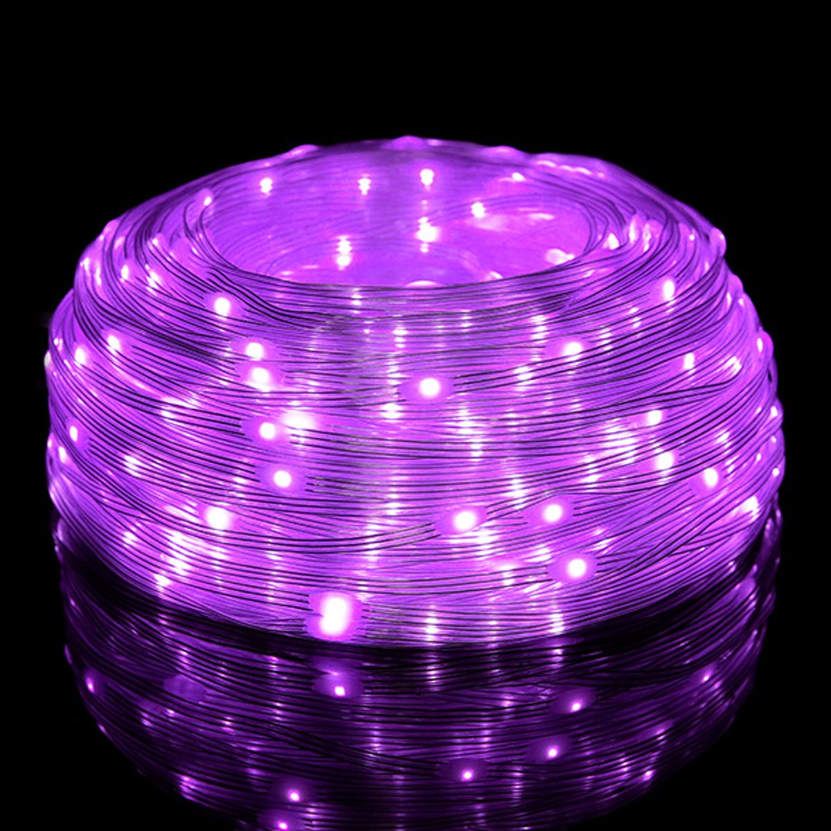 Luces de cuerda para exteriores de 10 m, luces LED moradas navideñas ...