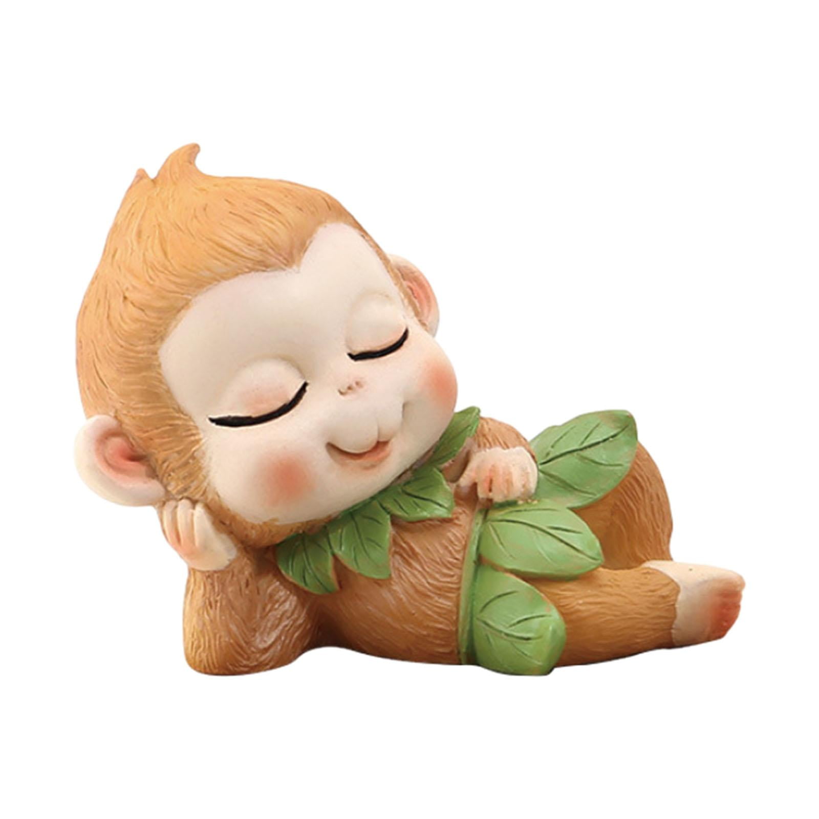 Figura De Resina En Miniatura Del Rey Mono Escultura Del Porche Estatua ...