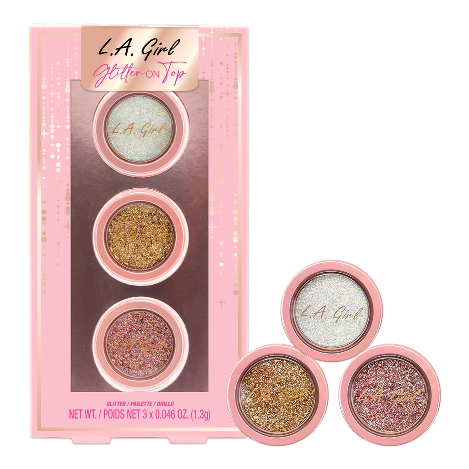 Set de 3 Topper Con Brillo "Glitter On Top" | Lider