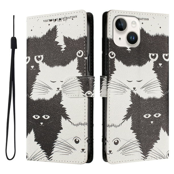 FOXDOCK Funda Tipo Cartera para iPhone 15 Plus con Soporte y Correa ...