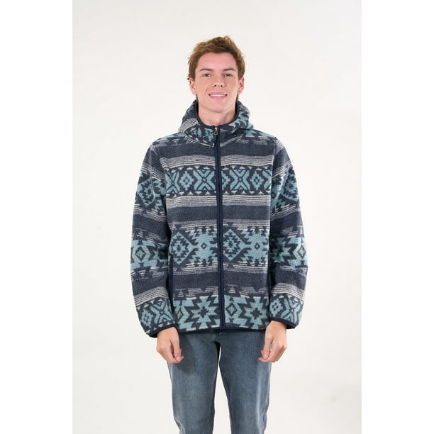 Poleron Polar sherpa full cierre y gorro Azul wi8313 Polemic Junior | Lider