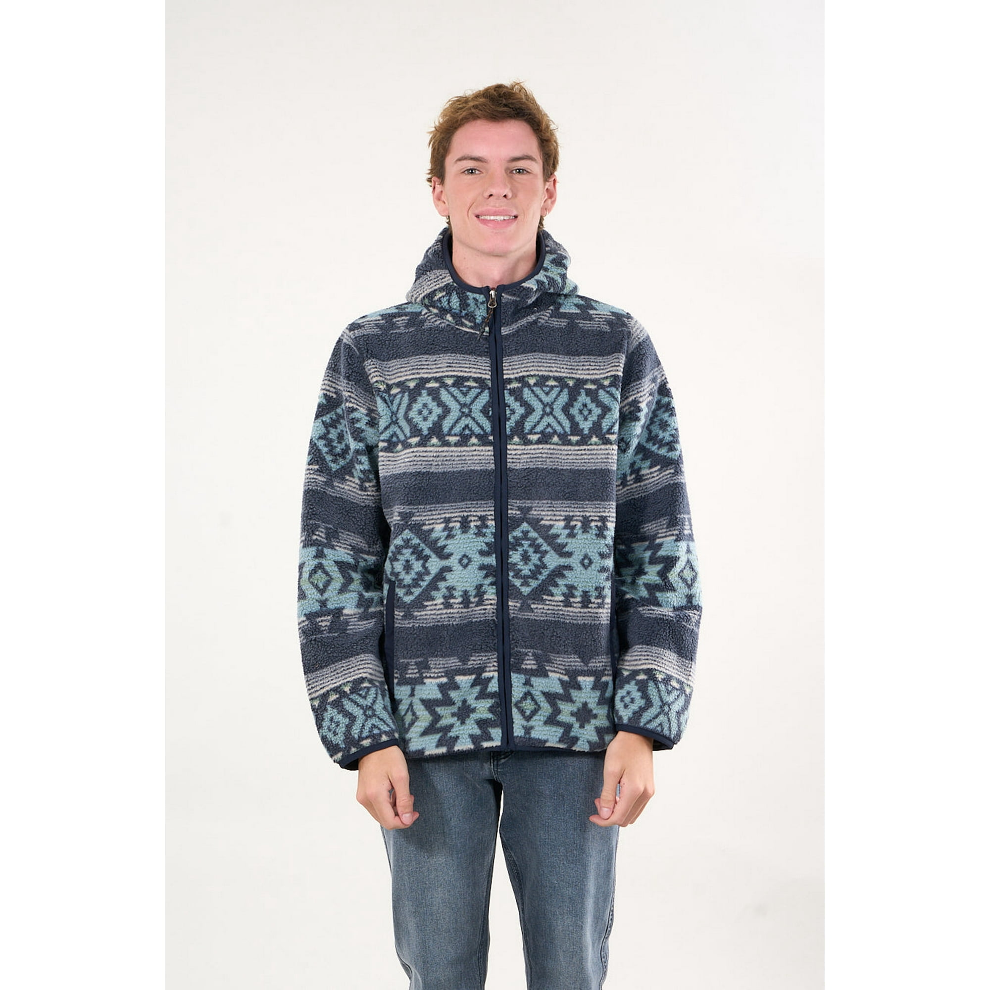 Poleron Polar Sherpa Full Cierre Y Gorro Azul Wi8313 Junior | Lider