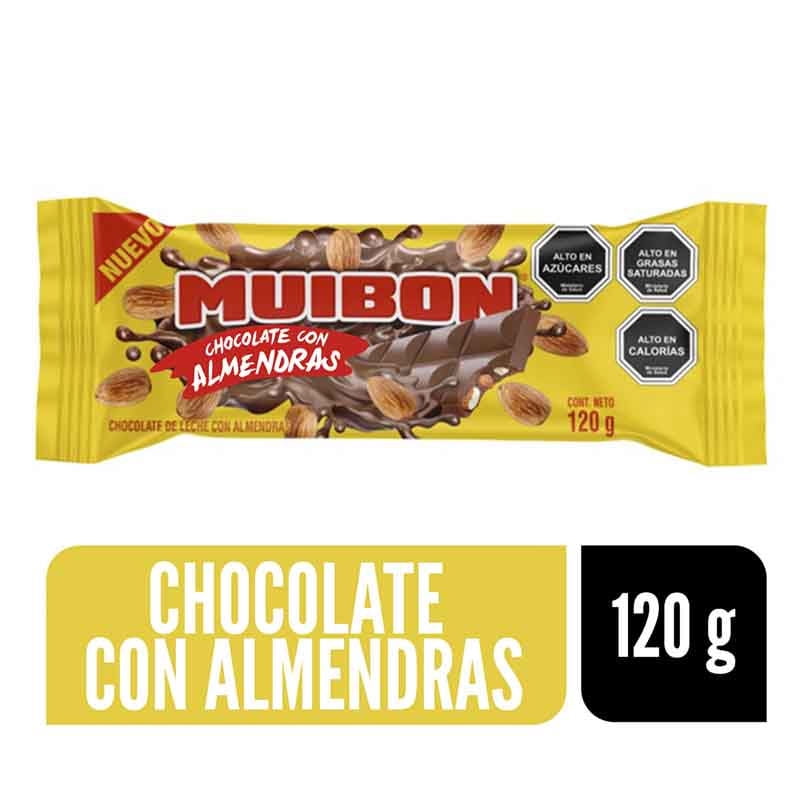 Chocolate Muibon Almendras, 120 g | Lider