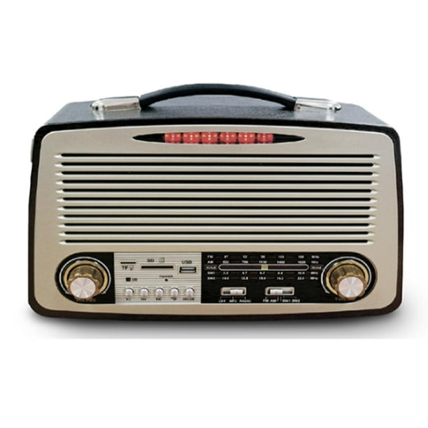 Radio Retro Bluetooth USB AUX 10W RMS Gold AudioPro | Lider