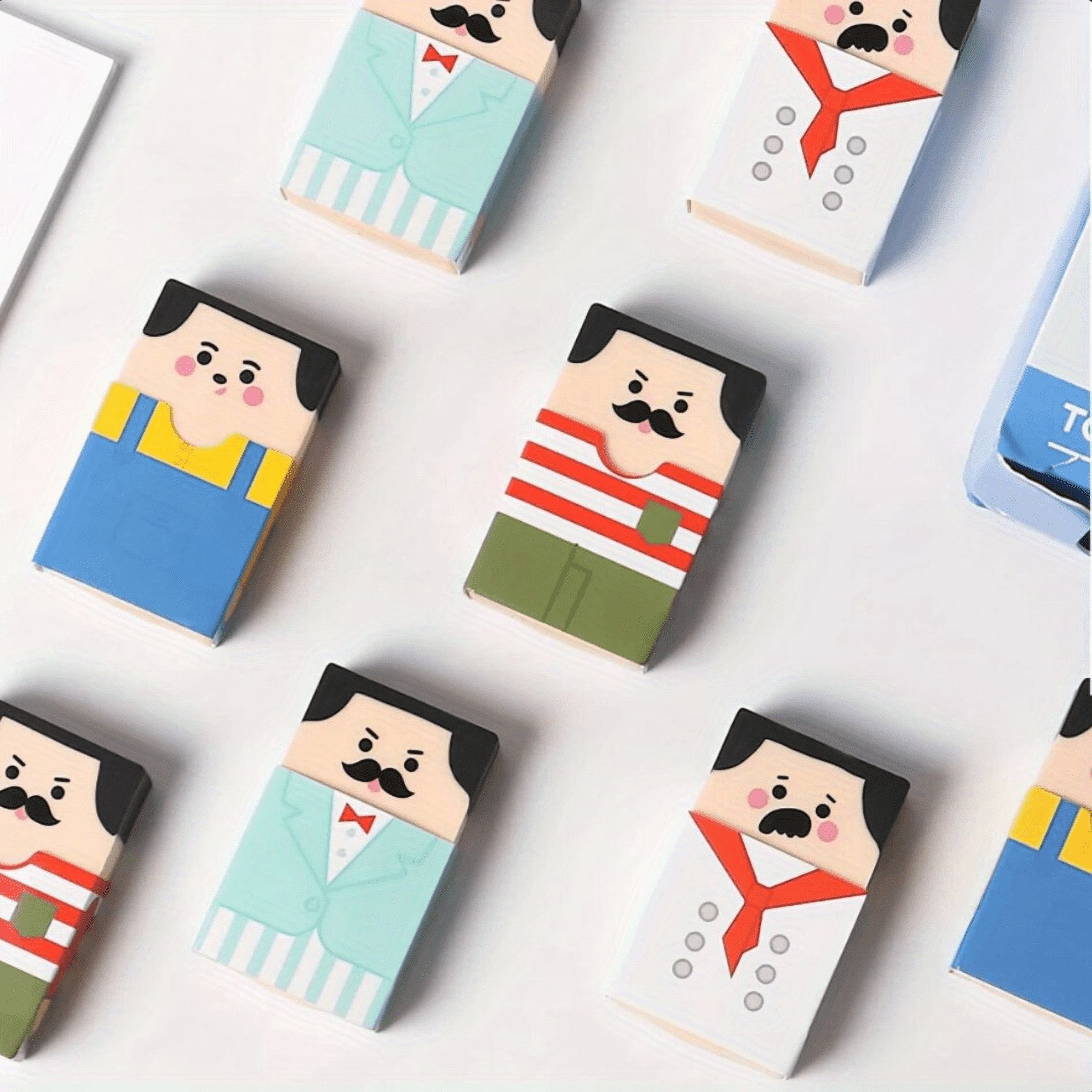 4pcs of Fun Bald Man Erasers - Perfect for School Supplies! | Lider