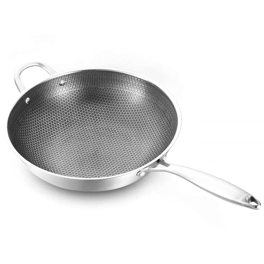 Sarten Wok Chino De Hierro Cocina Hogar 32cm | Lider