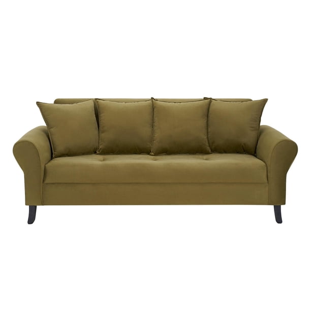 Sofa Lua 3C Felpa 20 Verde Musgo | Lider
