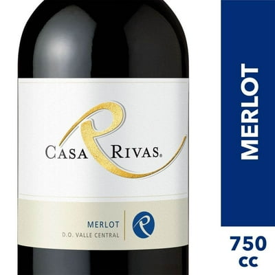 Vino Tinto Merlot Botella 750 Cc Casa Rivas