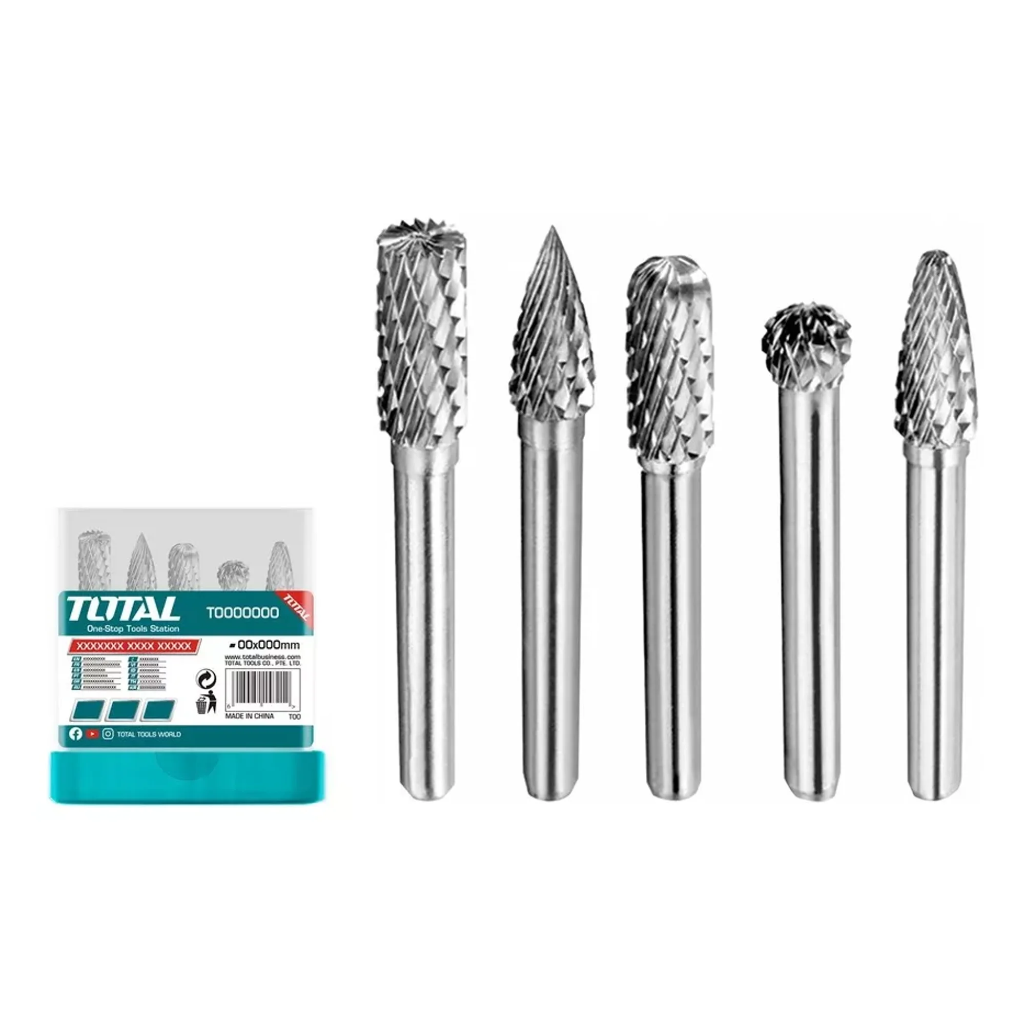 Set 5 Fresas Carburo Tungsteno Total Takc0651 | Lider