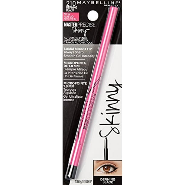 Maybelline Preciso Lápiz Delineador en Gel Skinny, Negro Definido, 0 ...