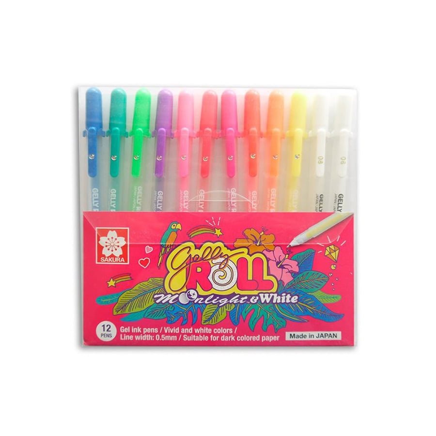 Lápices Gel Gelly Roll Moonlight Sakura 10 Colores+2 Blancos | Lider