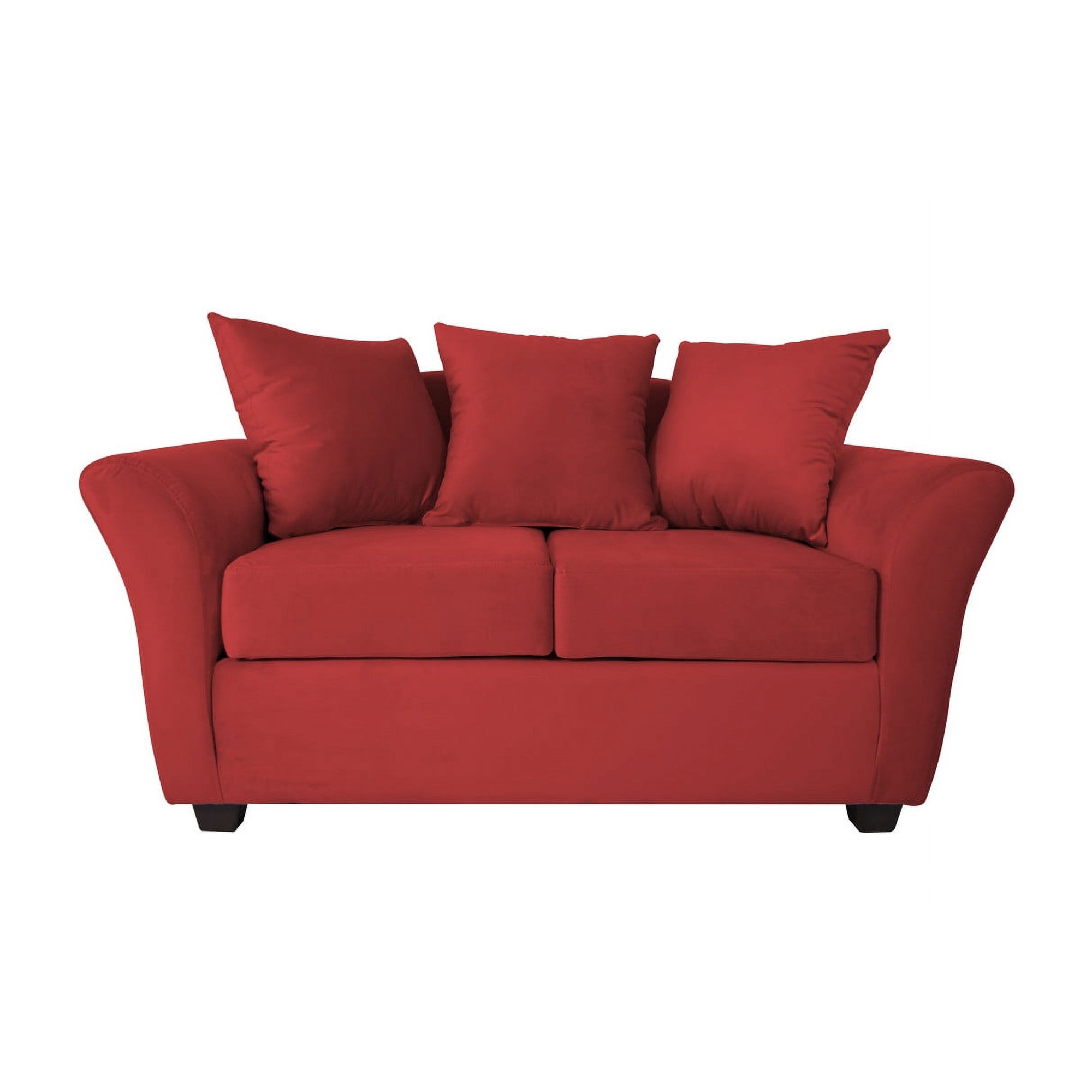 Sofa 2C Gaviota Felpa Rojo | Lider