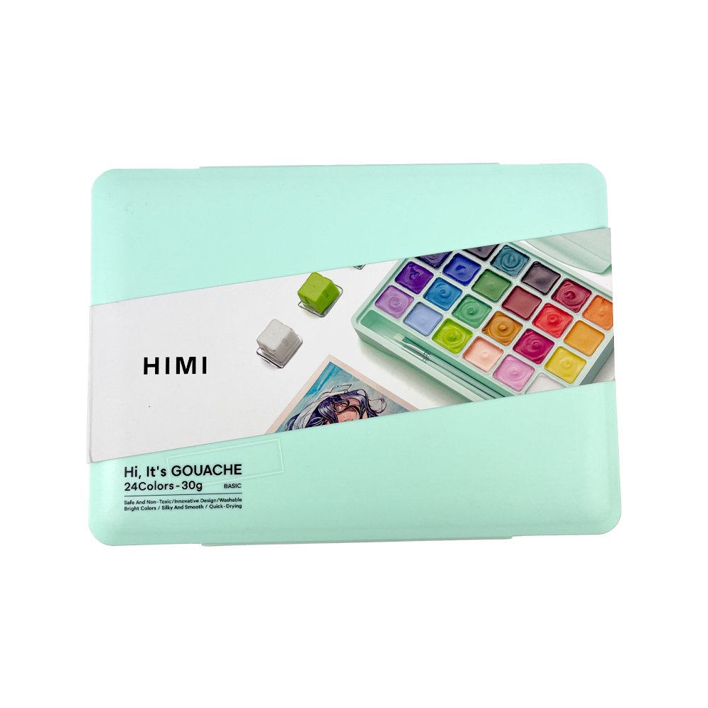 Set Himi Gouache 24 Colores/30gr Con 3 Pinceles Verde | Lider