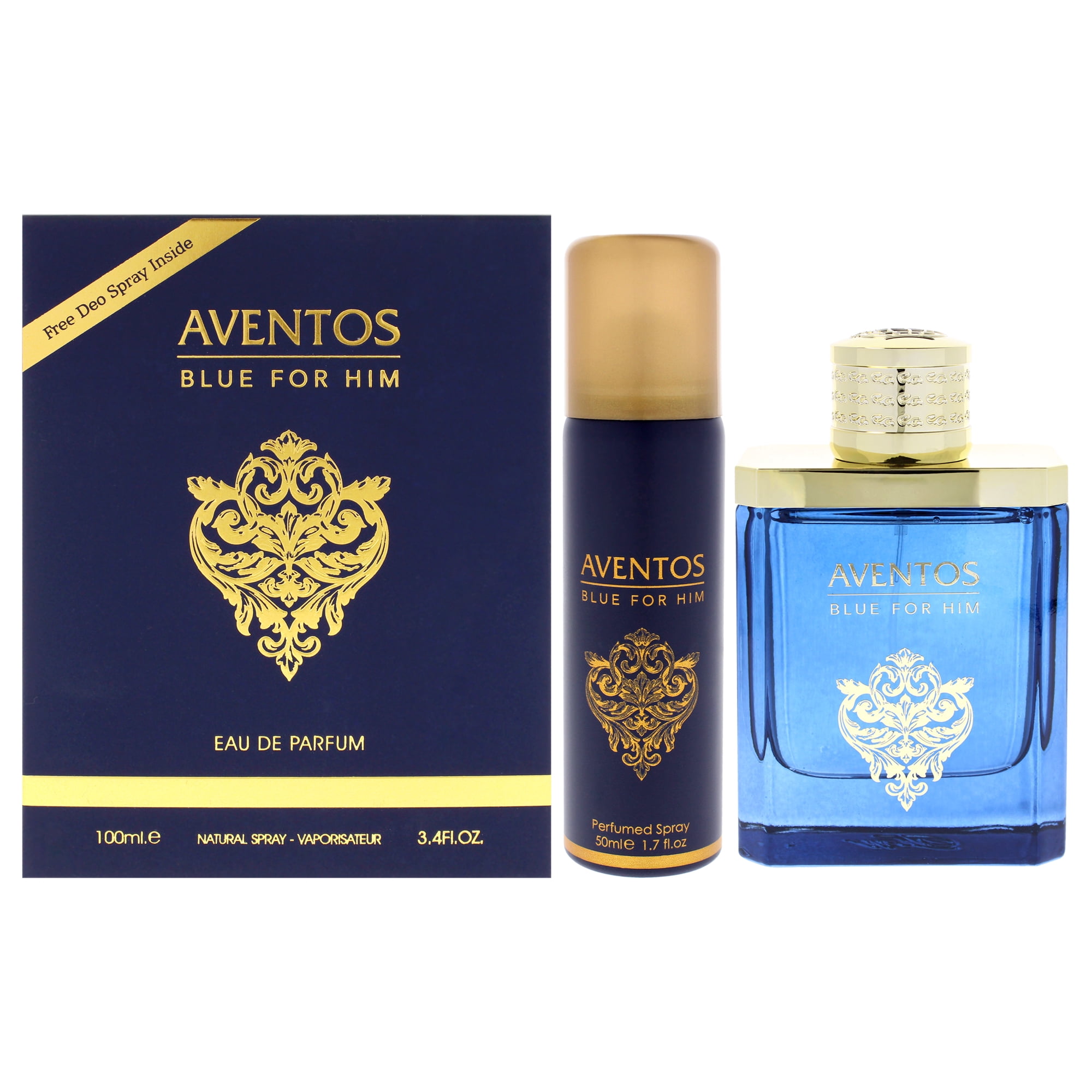 Set De Regalo Fragrance World Aventos Blue EDP 100ml Spray 50ml Body ...