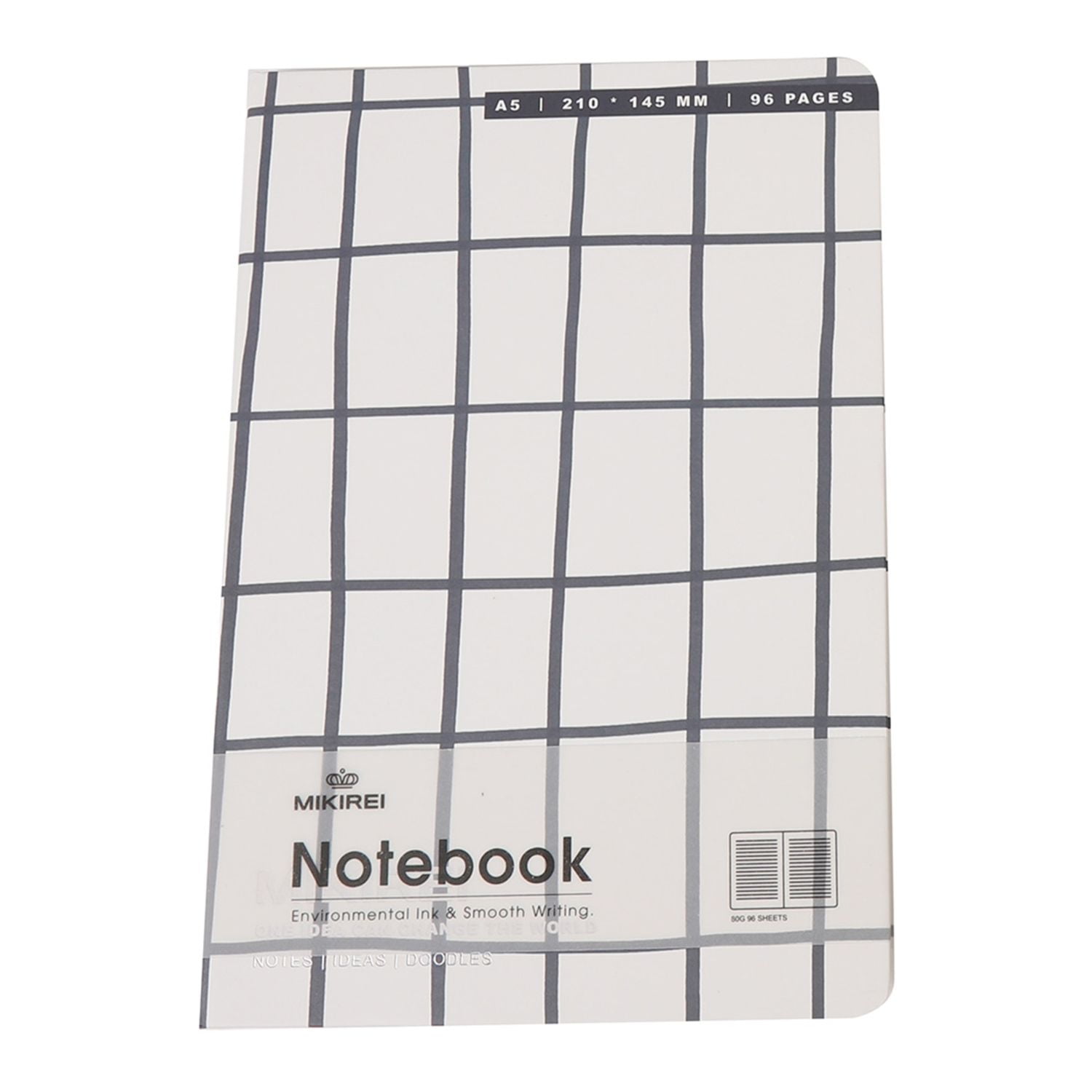 Libreta Tapa Dura Blanco Cuadros 21X14.5cm 96Pag | Lider