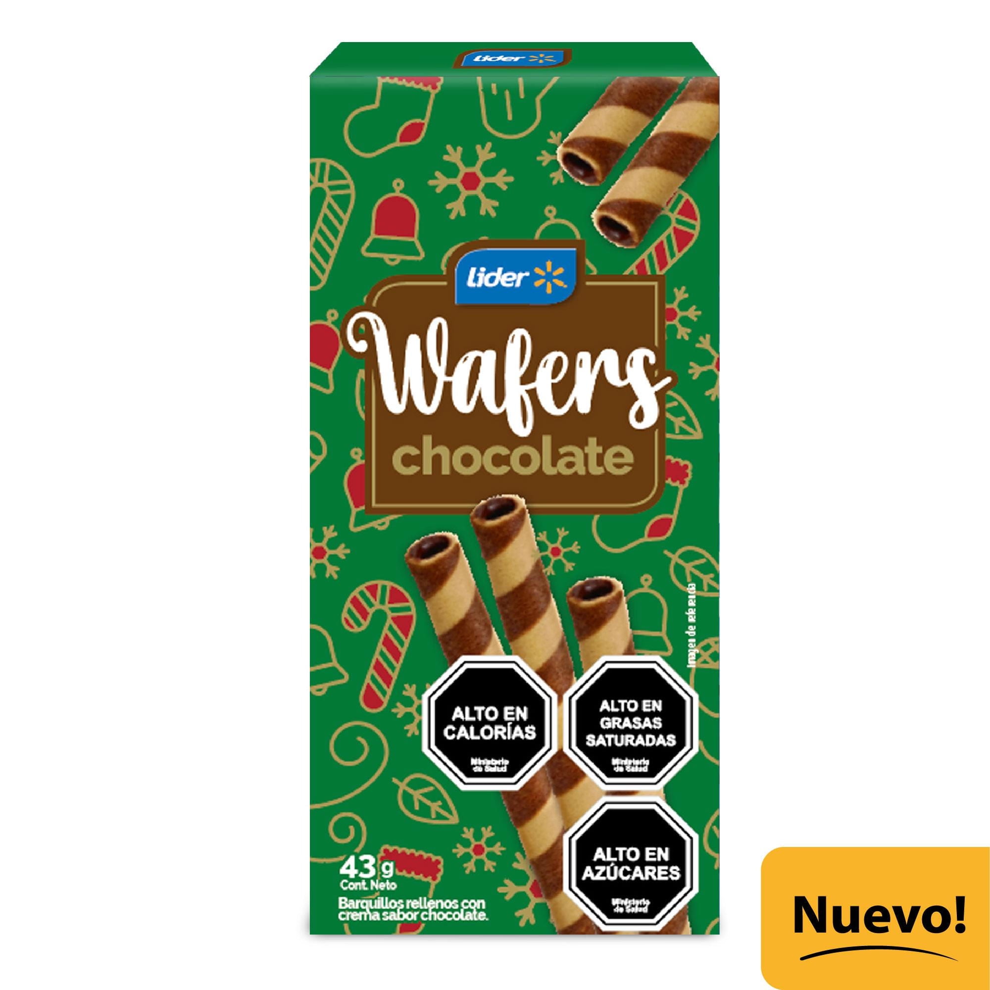 Wafers Sabor Chocolate, 43 g | Lider