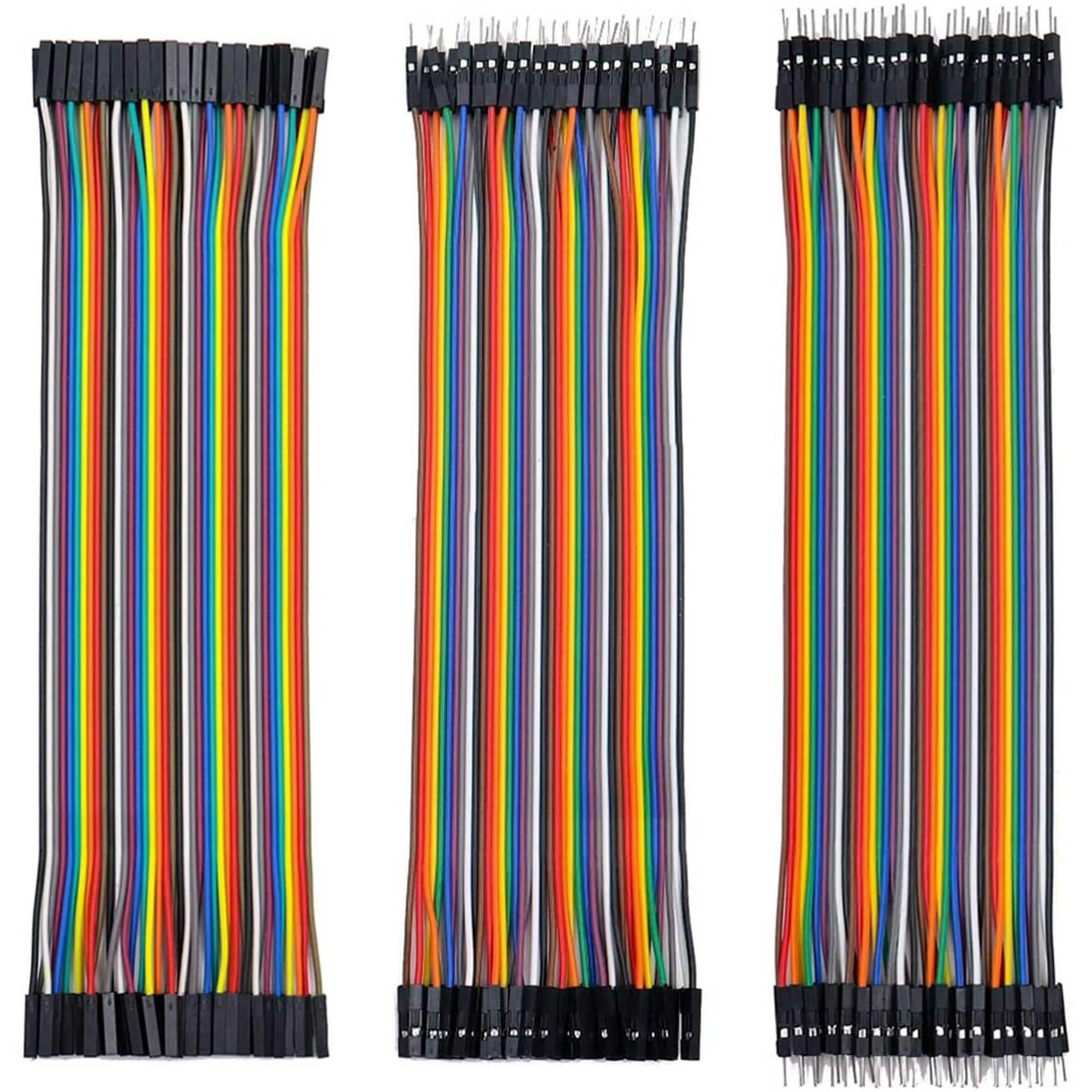 Cable puente 3 x 40 piezas cada 20 cm, cables de placa de pruebas ...