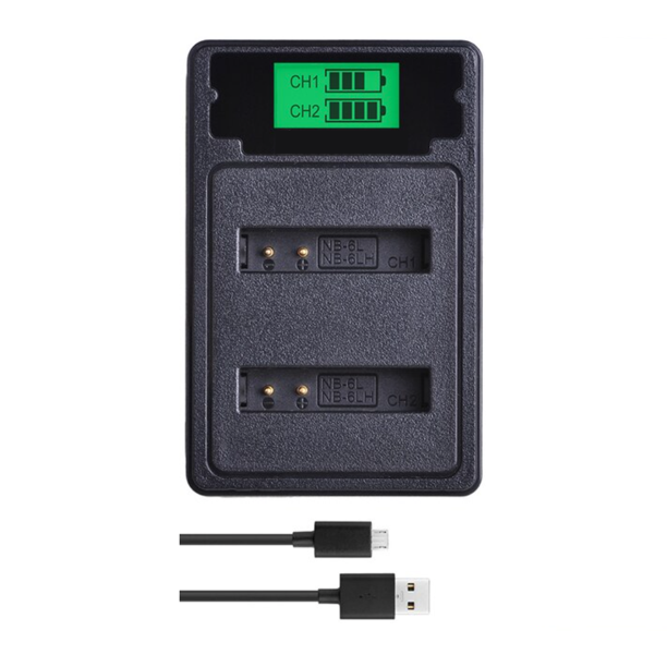 Cargador Doble CB-2LYE Canon Alternativo Para NB-6L | Lider