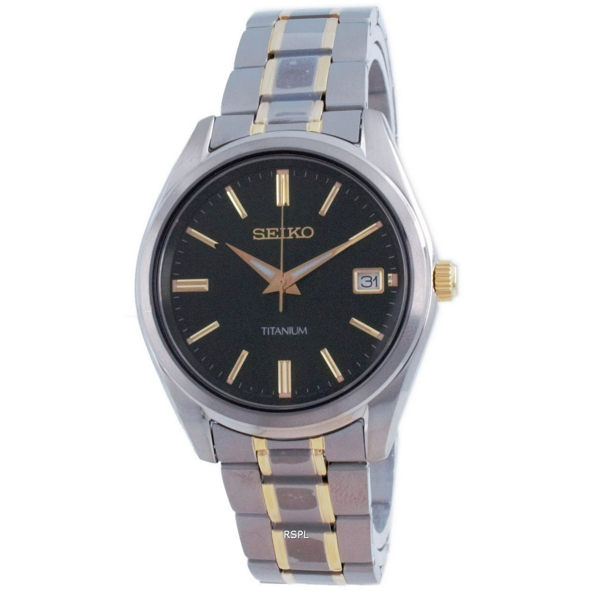 Reloj Seiko Discover More Titanium Quartz SUR377 SUR377P1 SUR377P 100M ...