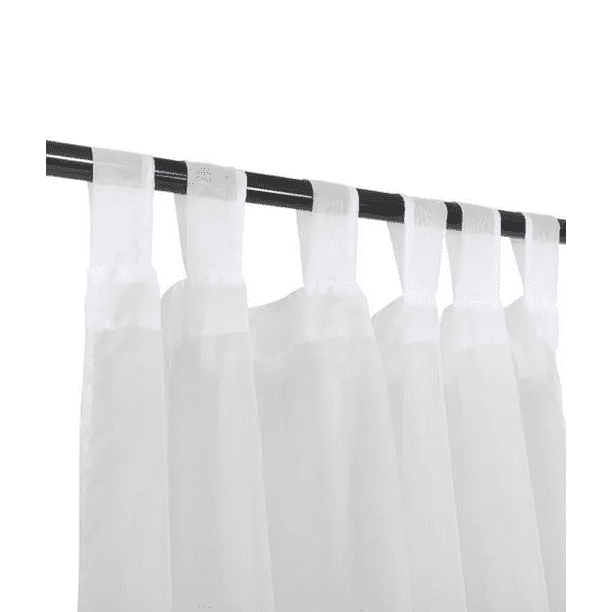 Set cortina velo liso presilla 145x230 cm, color marfil | Lider