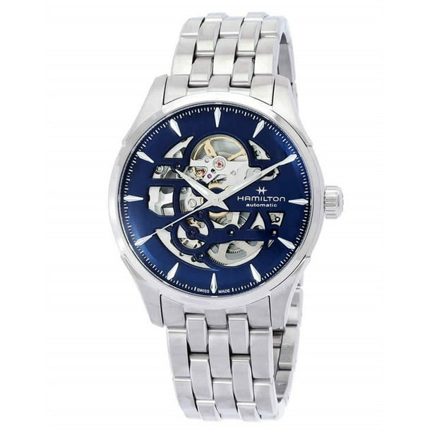 Reloj Hamilton Jazzmaster Skeleton Stainless Steel Blue Dial Automatic ...