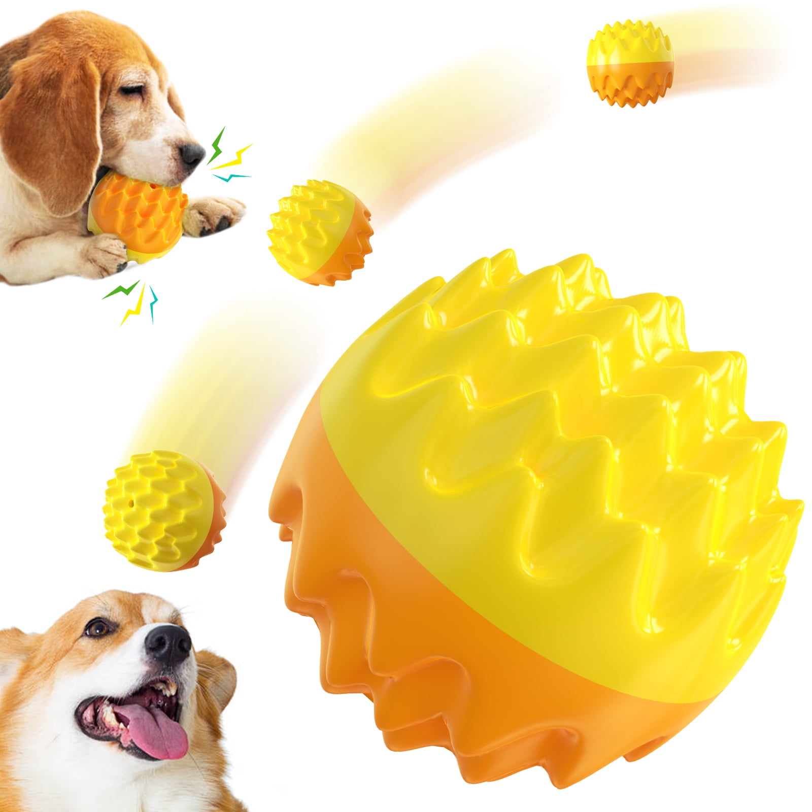 Dog Toys Ball Dog Toothbrush Toy Interactive Dog Tooth Cleaning Ball ...