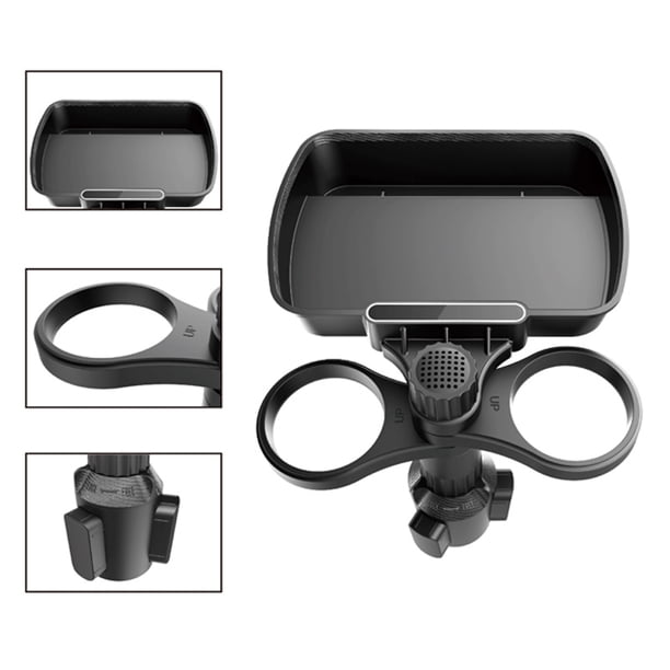 360° Swivel Car Cup Holder Tray - Keep Your Drinks & Food Organized ...