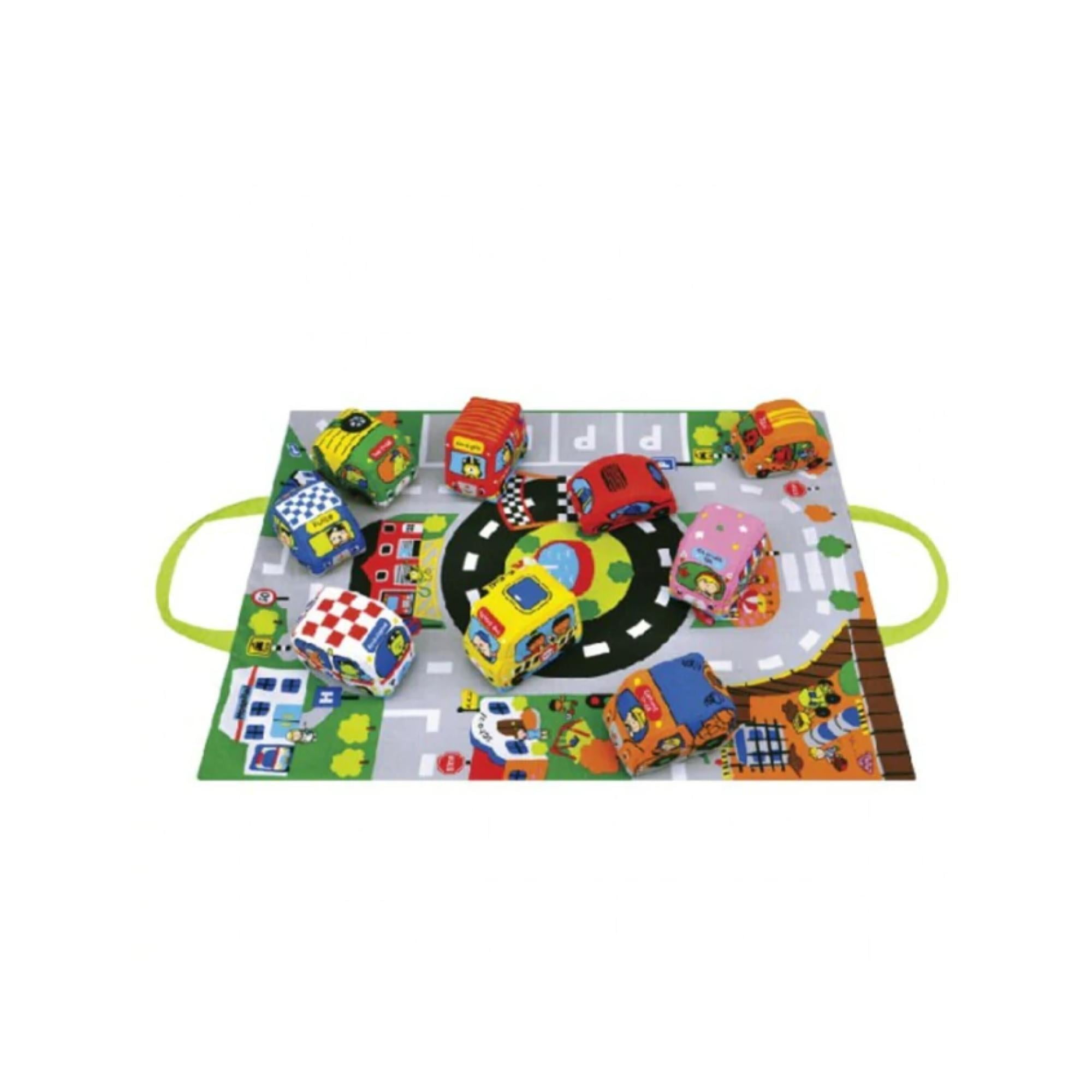 Juguete Set De Autos Con Pista Alfombra 7 Piezas Infantil | Lider