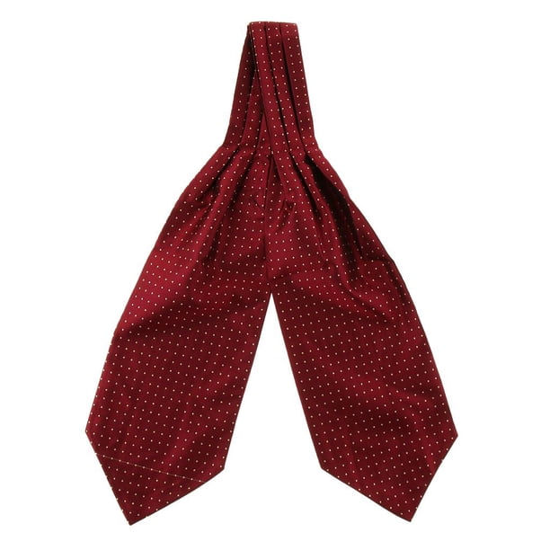 Corbata de satén corbatas jacquard tejido formal auto ascot rojo. | Lider