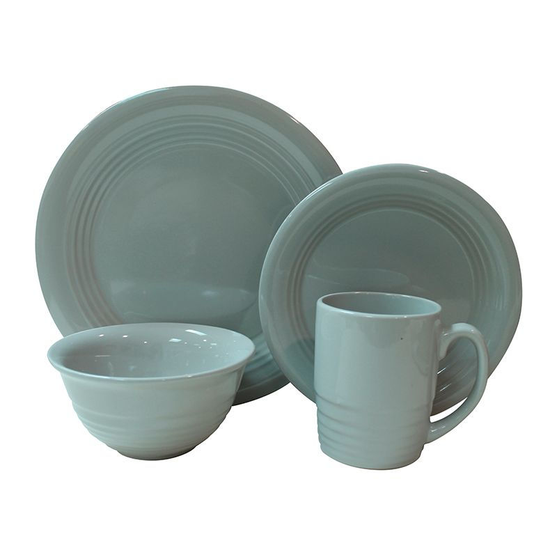 Juego de Loza 16 Piezas B41 Cerámica Gris | Lider