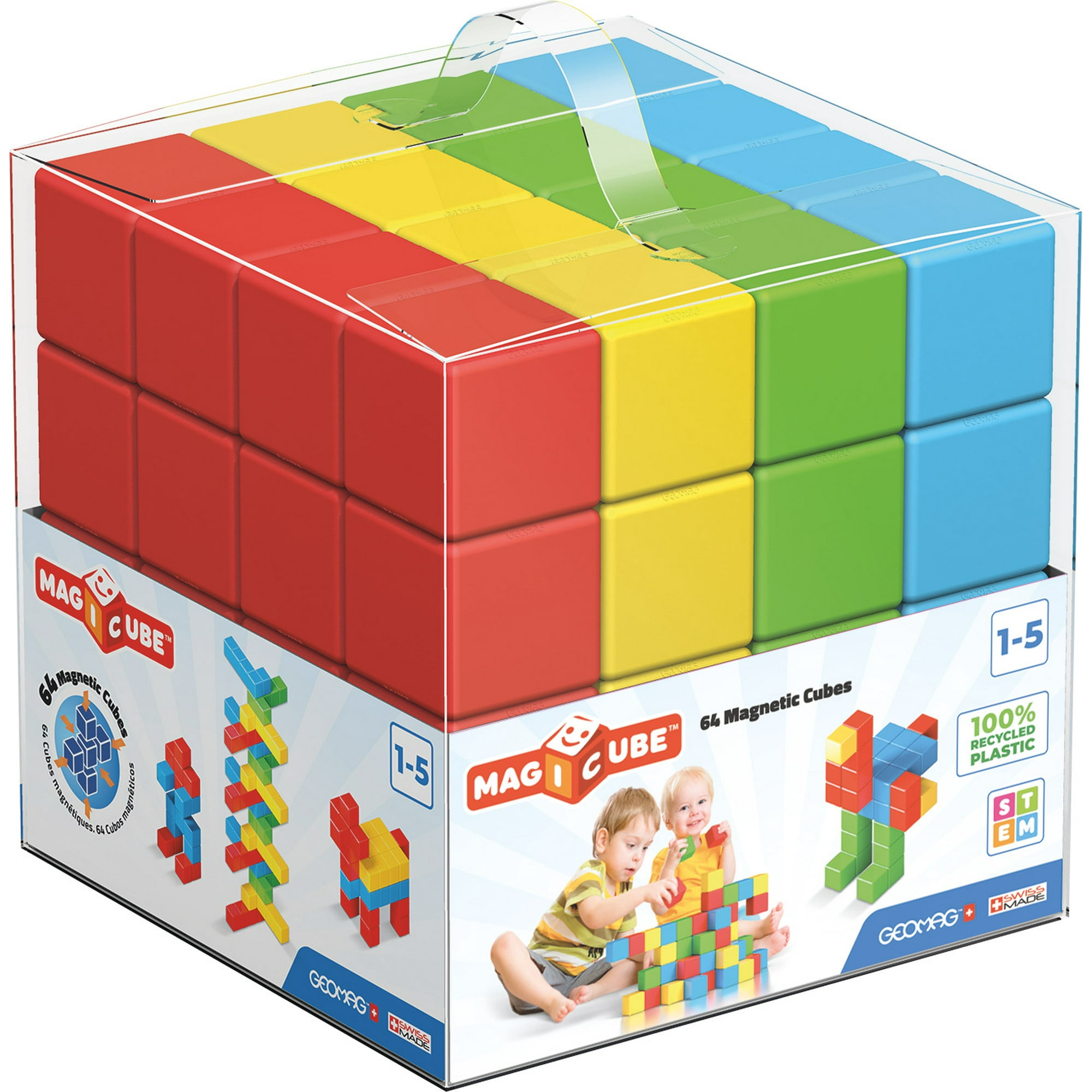 Cubos Magneticos MAGICUBE Colores (64 cubos) - Linea Ecológica | Lider