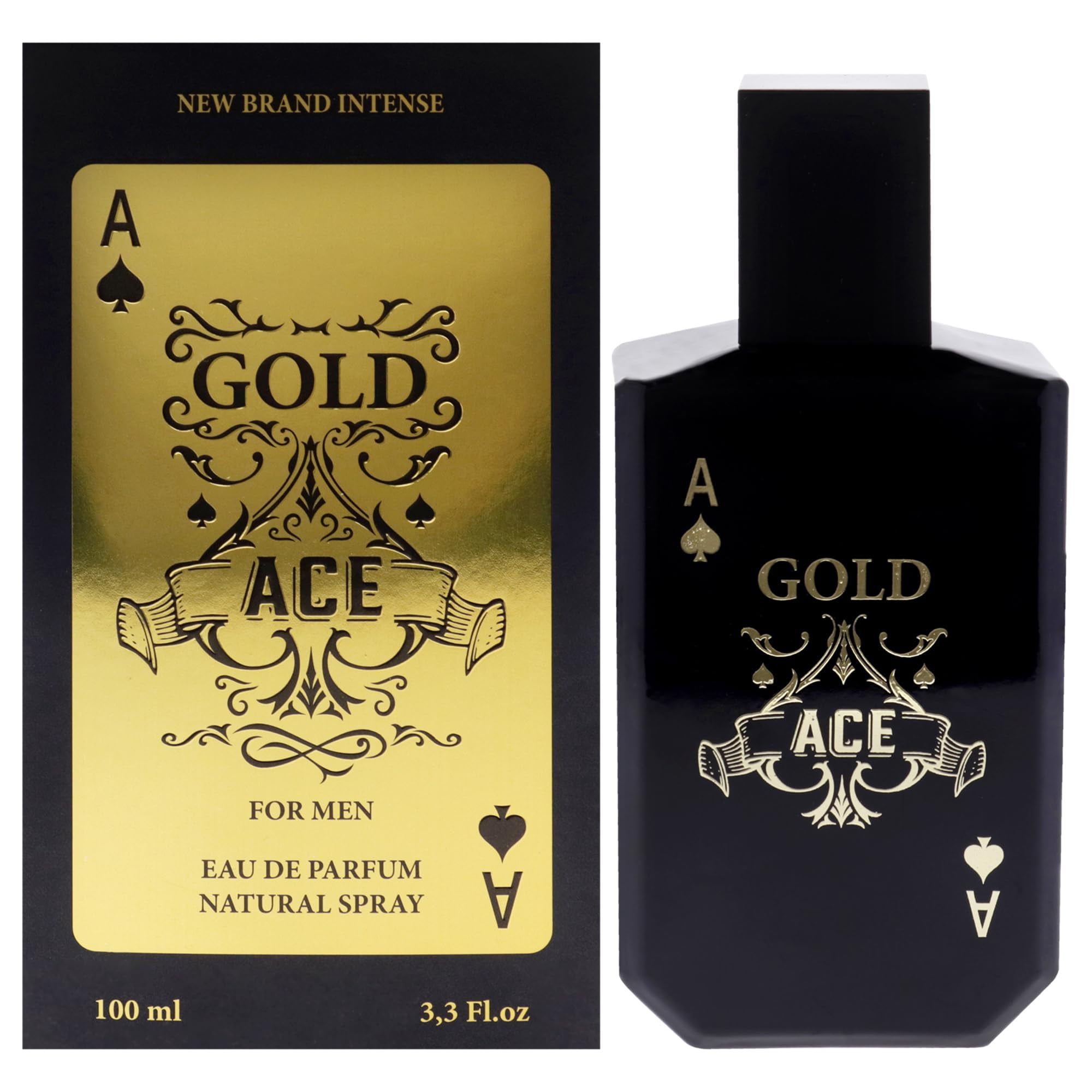 Perfume New Brand Intense Gold Ace Eau de Parfum para hombre, 100 ml ...