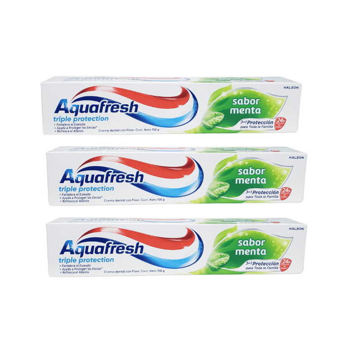 Pack 3 Pasta Dental Aquafresh Sabor Menta 158g | Lider