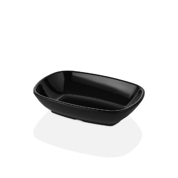 PLATO RECTANGULAR 17x12x4 CM. MELAMINA NEGRA | Lider