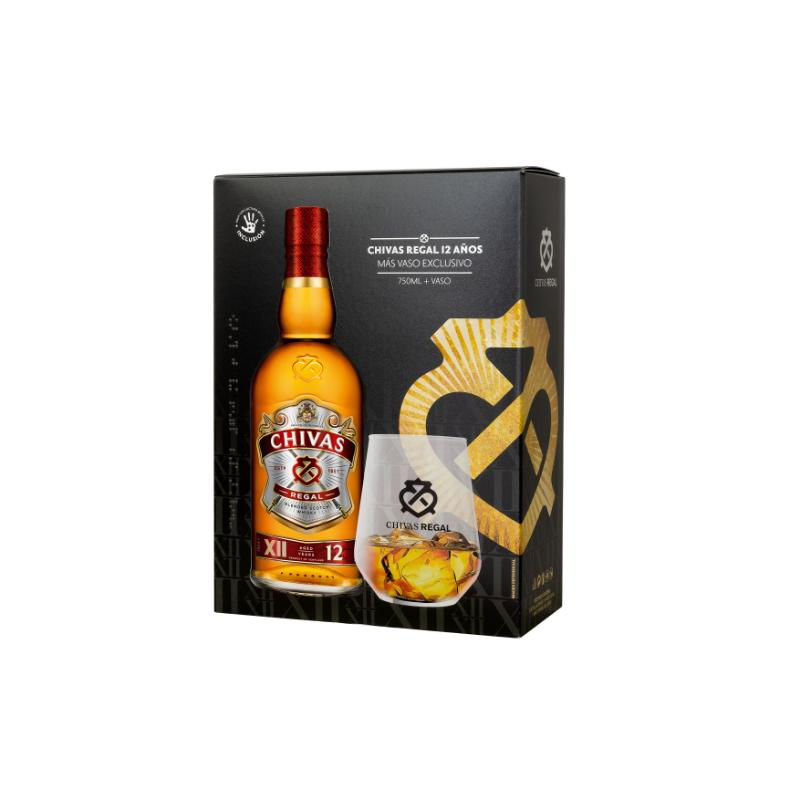CHIVAS REGAL PACK CHIVAS 12Y 750CC +VASO | Lider