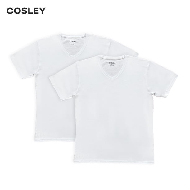 Poleras 100% Algodón Blancas Cuello V Pack 3 Cosley | Lider