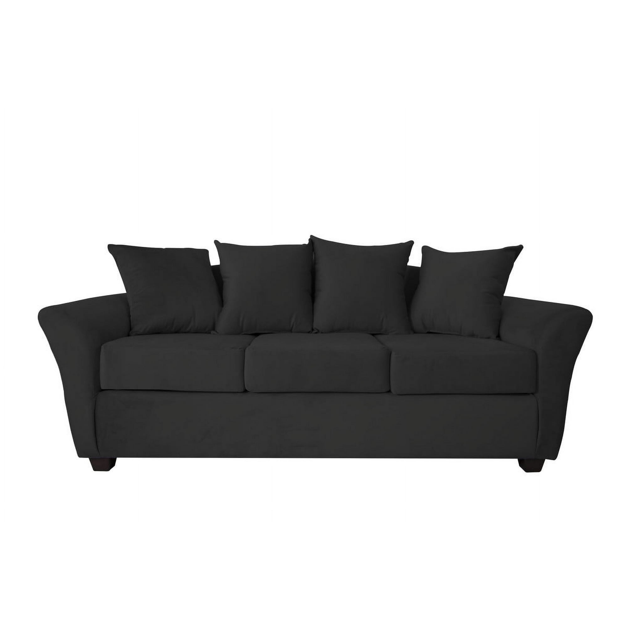 Sofa 3C Gaviota Felpa Negro | Lider