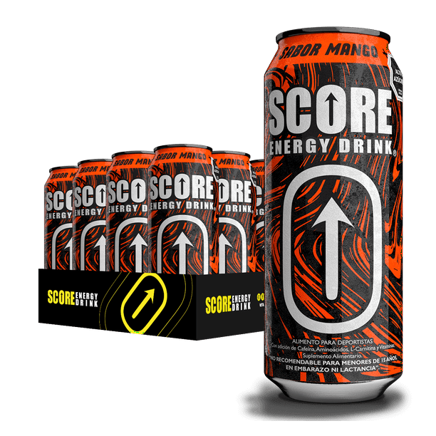 Pack 12 latas Bebida Energética Score Mango 473Ml | Lider