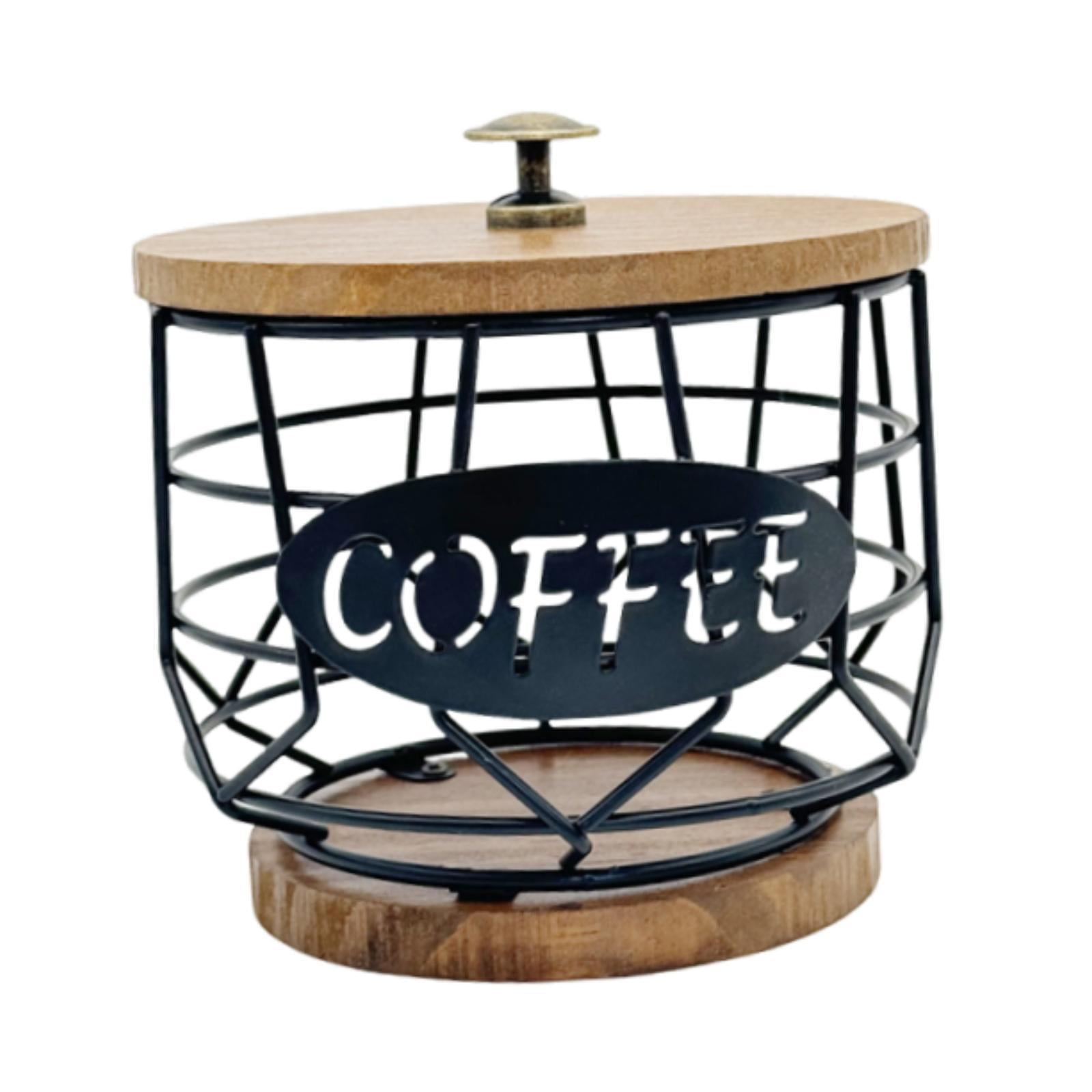 Soporte Para Cápsulas De Café Con Base De Madera, Contenedor De Hierro ...