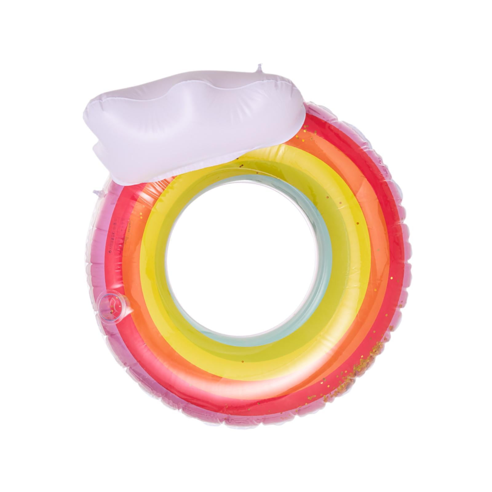 Anillo De Natación 2 Asientos Rainbow Swim Tubo Interior Para Amigos ...